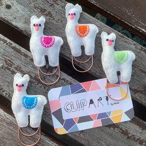 Mini Stuffed Llama Paper Clips | Llamas | Journal | Cute | Office ...