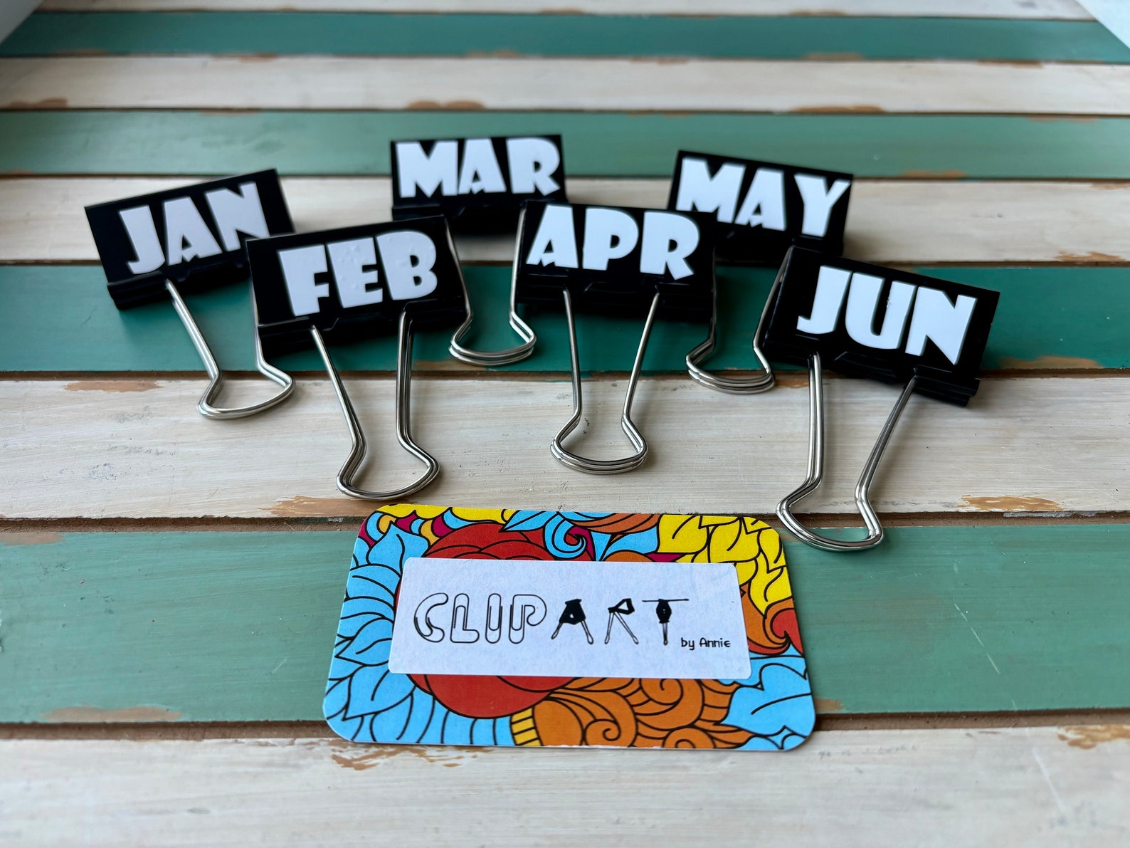 Binder Clip - Months | Office | School | Journal | Work From Home ...