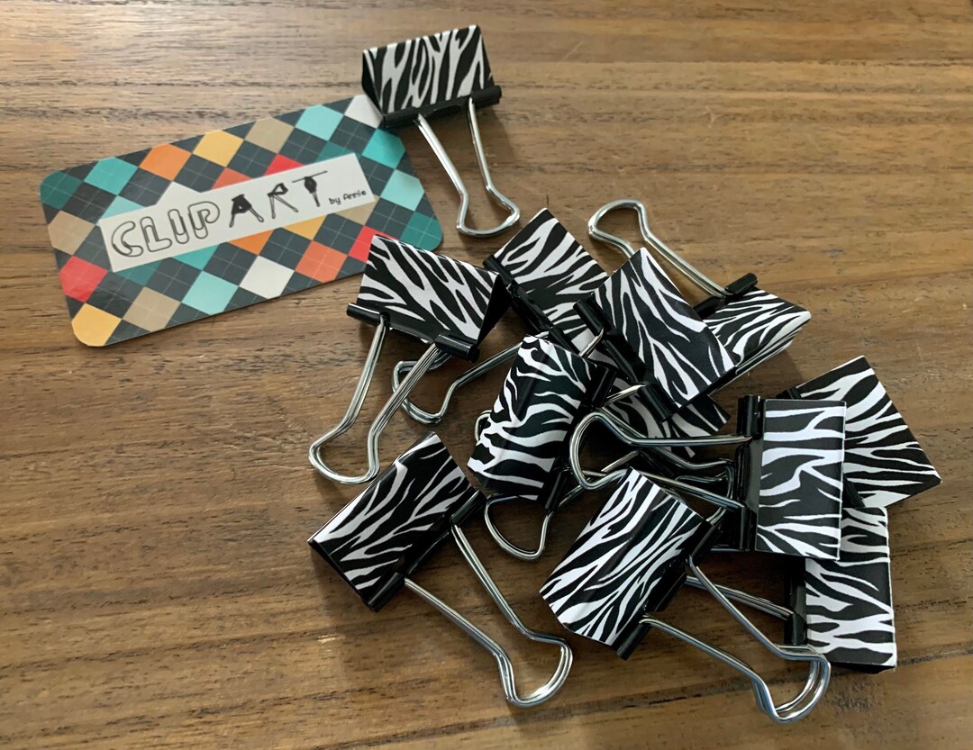 Binder Clip - Zee-bruh | Zebra | Animal Print | Office Supply | School ...