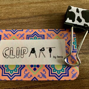 Binder Clip - Moo | Cow | Animal Print | Farm | Office Supply | School ...