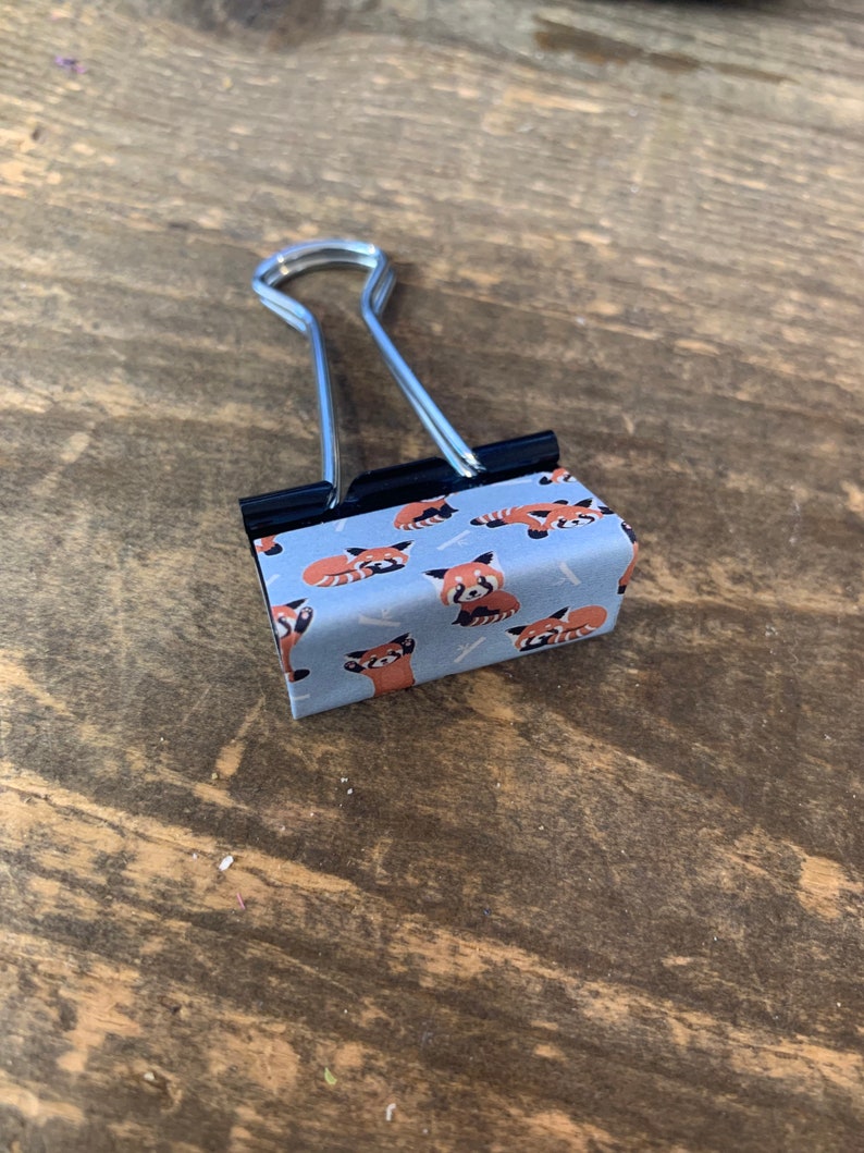 Binder Clips Red Pandas School Supplies Journal Clip - Etsy