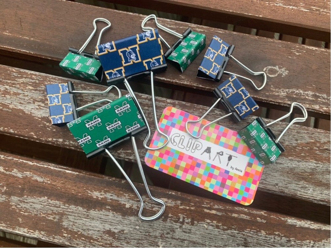 Custom School Clips | Binder Clips | College | Coach Gift | Teacher ...