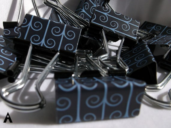 Binder Clips Blue Sprouts | Etsy