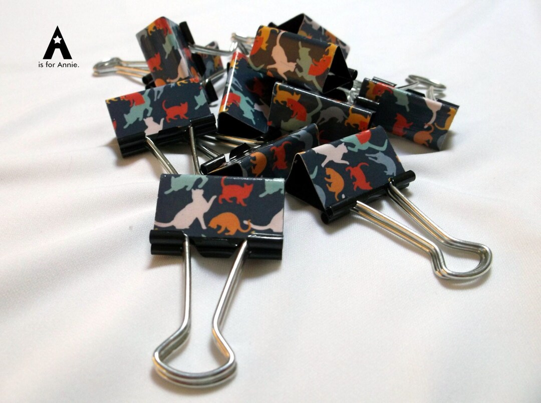 Binder Clip - Fancy Felines | Cat | Kitten | Office Supply | School ...
