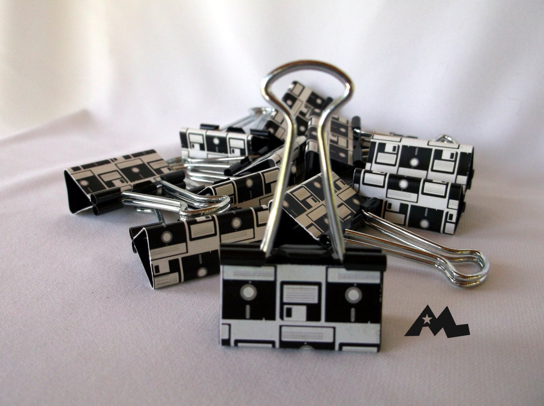 Binder Clips - "floppy Disks" - Etsy