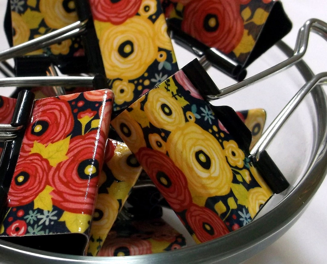 Binder Clip - Rosettes | Roses | Floral | Office Supply | School ...
