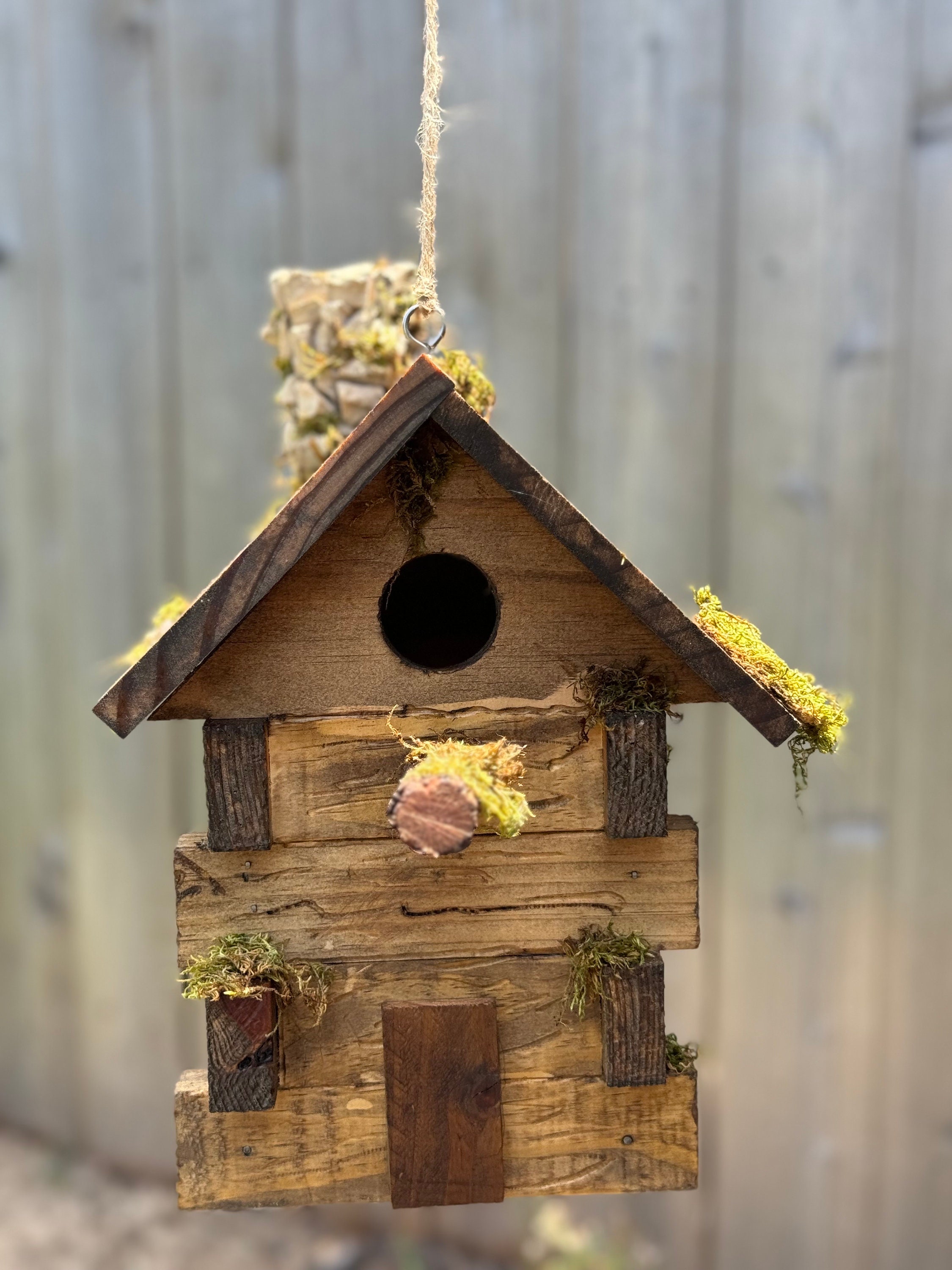 Whimsical Woodland Cabin Bird House - Etsy