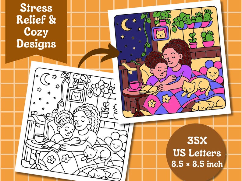 35 Black Girl Moments Coloring Pages| Mom & Me Coloring Book|mother’s ...