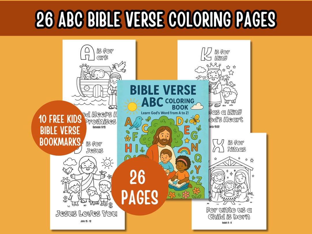 50 Bible Verse Coloring Pages-jw Kids| Christian ABC Coloring Book ...