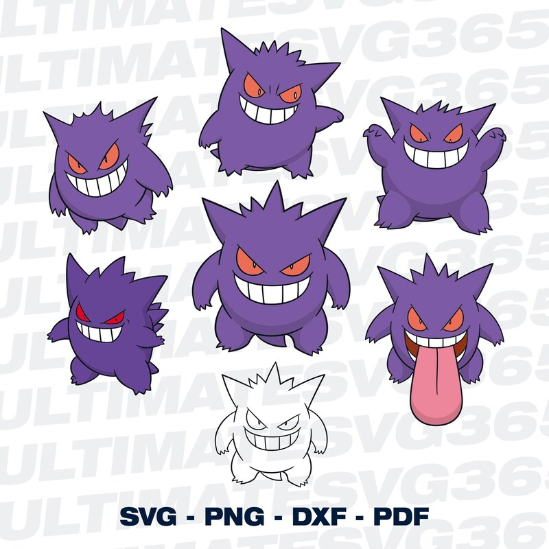 Gengar Svg - Etsy