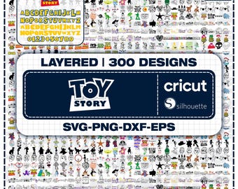 LAYERED SVG Bundle for Cricut Silhouette Cut Files Cartoon Vector ...