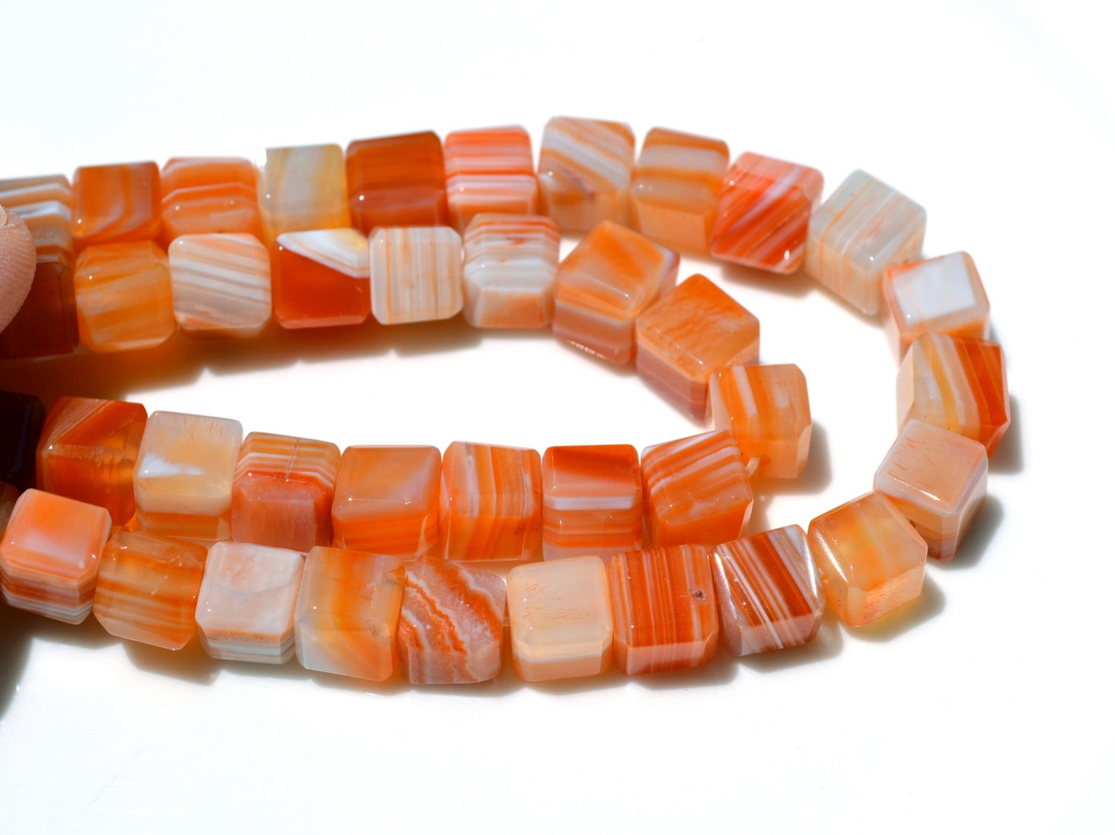 Natural Carnelian 8mm Beveled Cube Beads 8 - Etsy