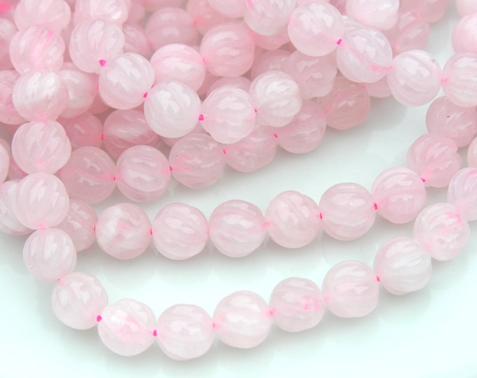 Carved Rose Quartz 10mm Round Beads 10 - Etsy