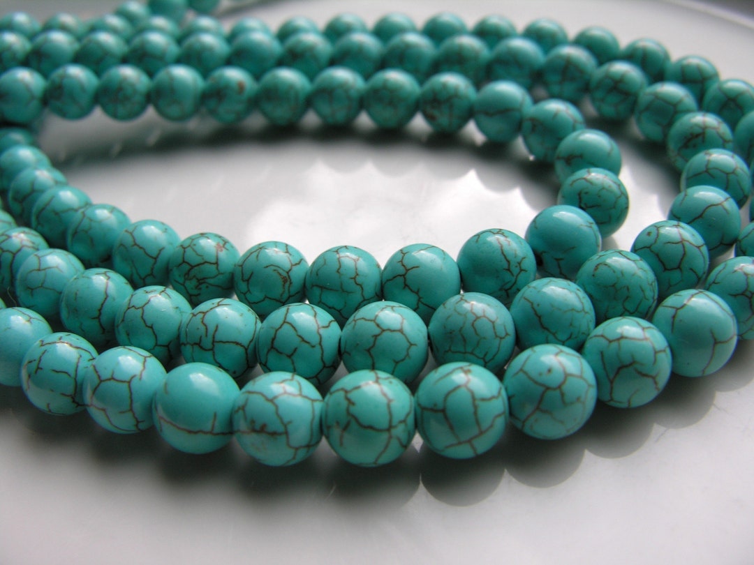 SALE 10mm Round Turquoise Beads FULL STRAND - Etsy