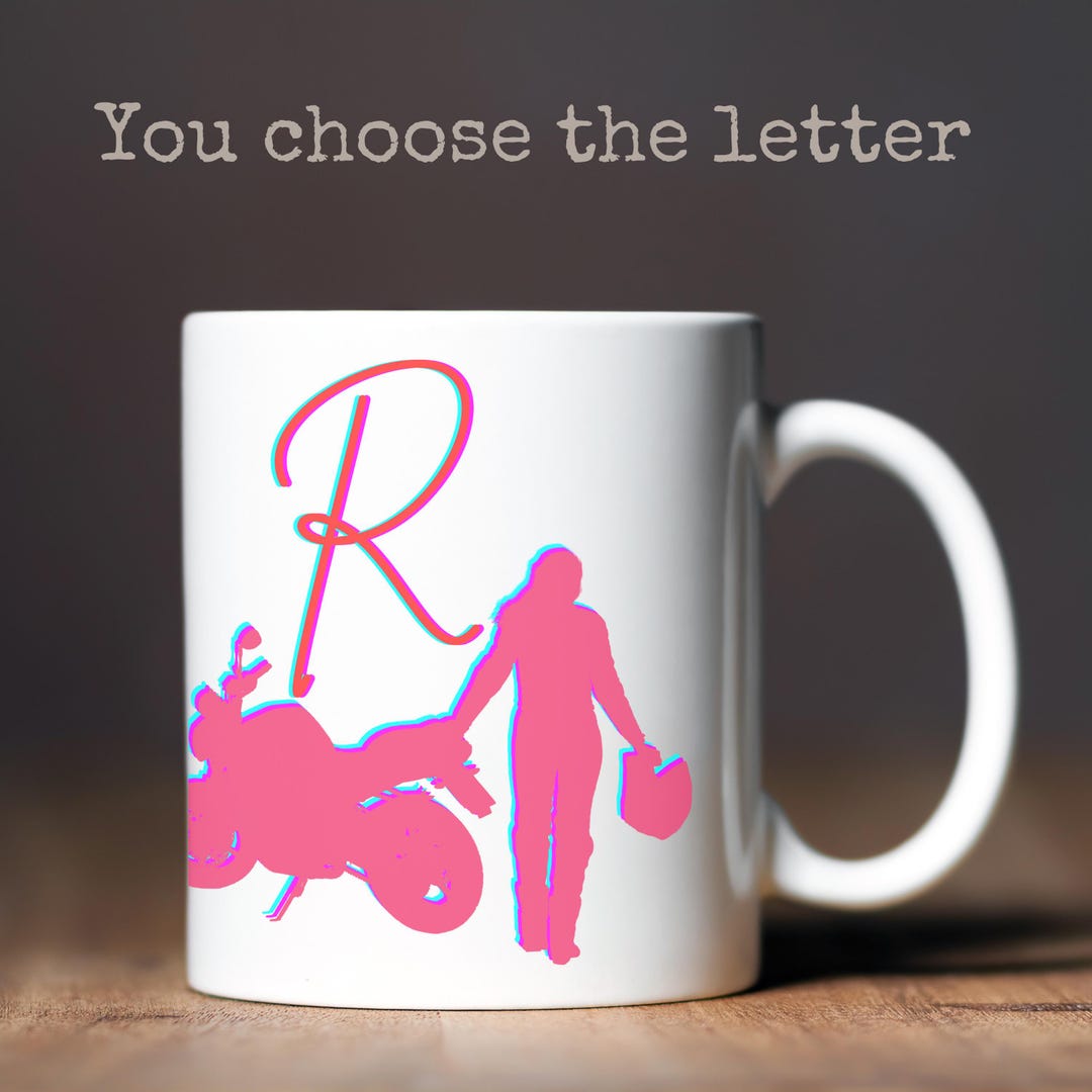 Custom Biker Babe Ceramic Mug Personalized Motorcycle Coffee Cup for ...