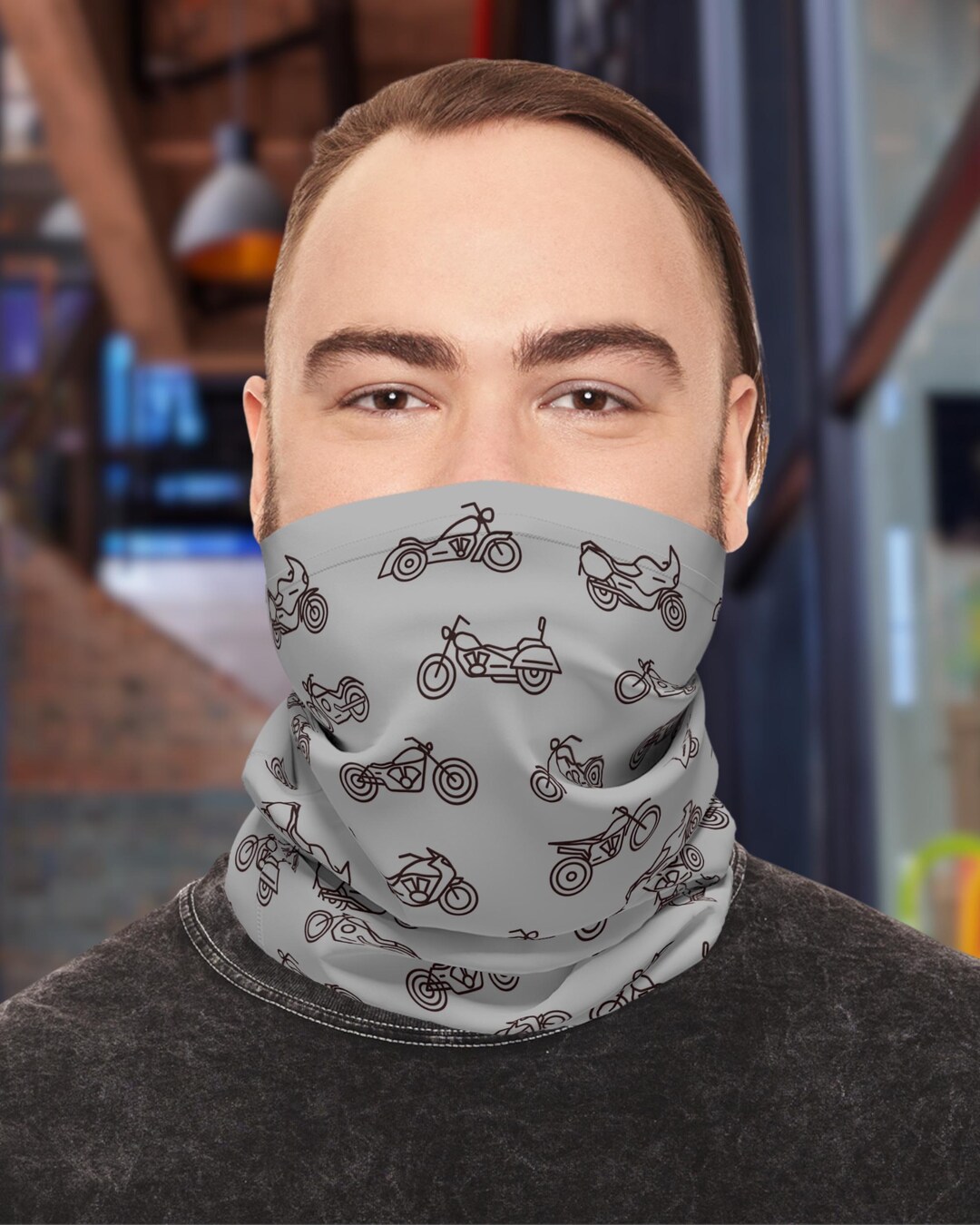 Motorcycle Rider Lightweight Neck Gaiter Motorcycle Design Perfect for ...