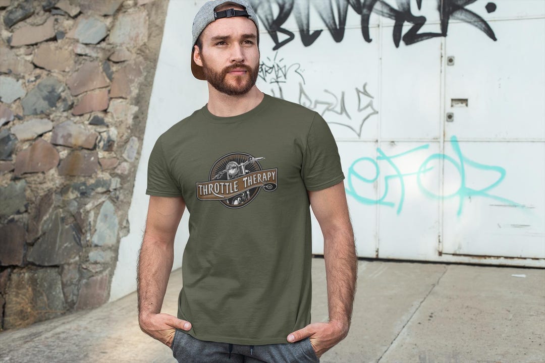 Throttle Therapy T-shirt for Motorcycle Riders, Cruiser Lovers, Open ...