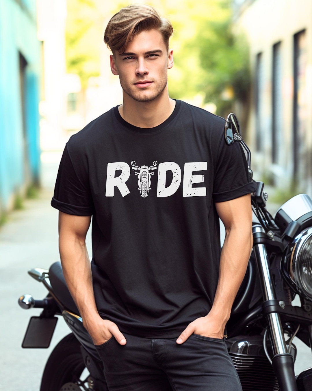 Men's Motorcycle Graphic T-shirt for Motorbike Rider Perfect Biker ...