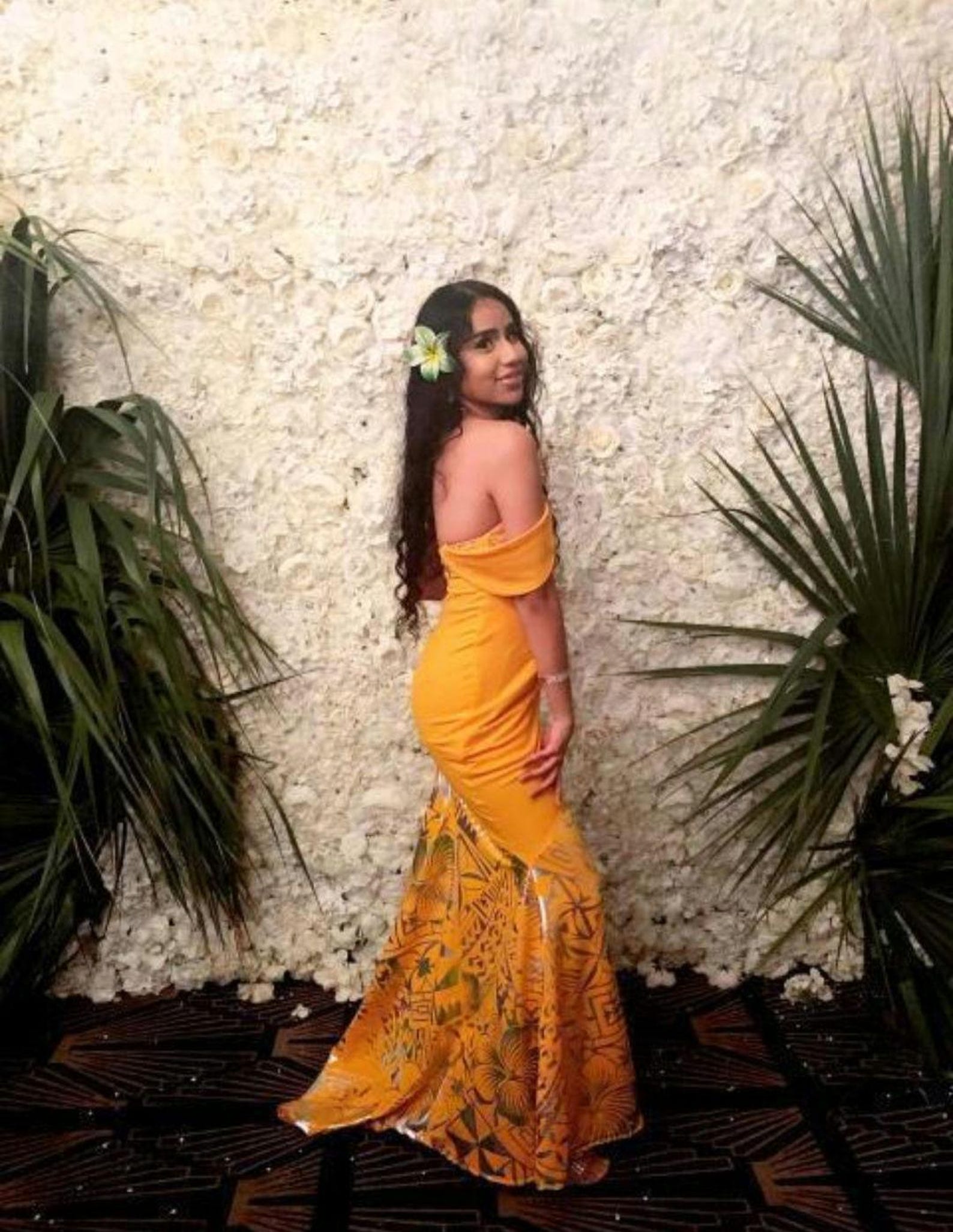 Polynesian Print Two-toned Mermaid Gown - Etsy