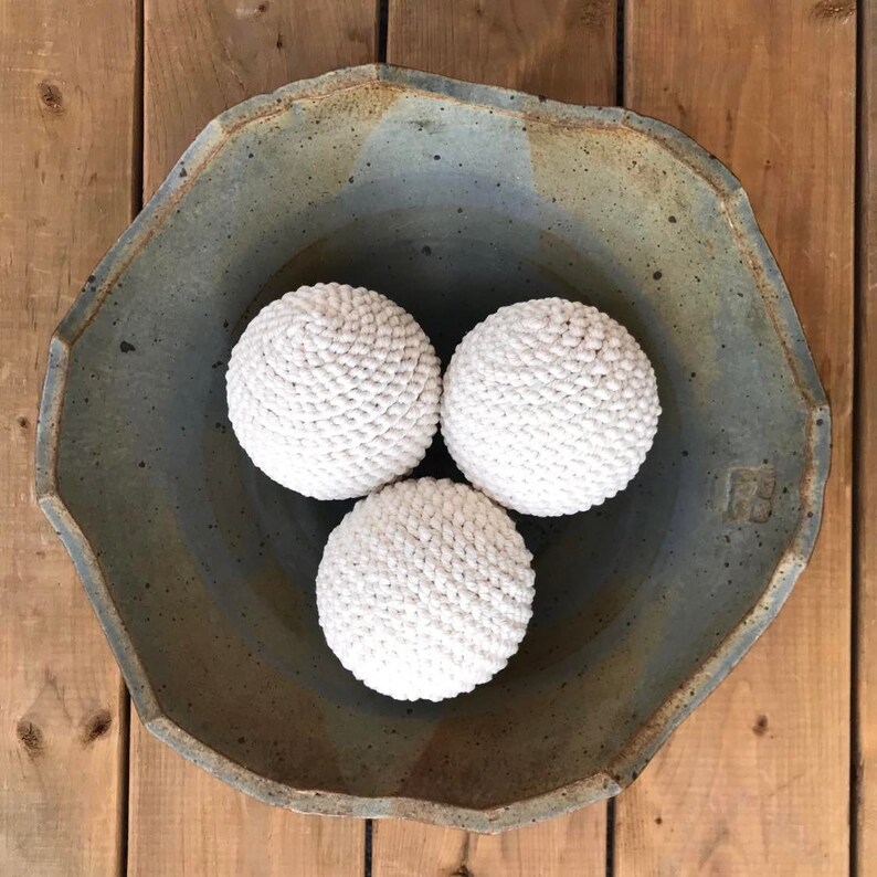 Medium Size Crochet Balls, Decorative Ornaments, Table Decoration, Boho ...