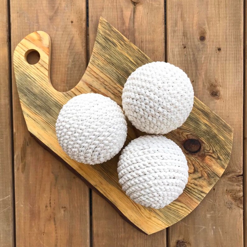 Medium Size Crochet Balls, Decorative Ornaments, Table Decoration, Boho ...