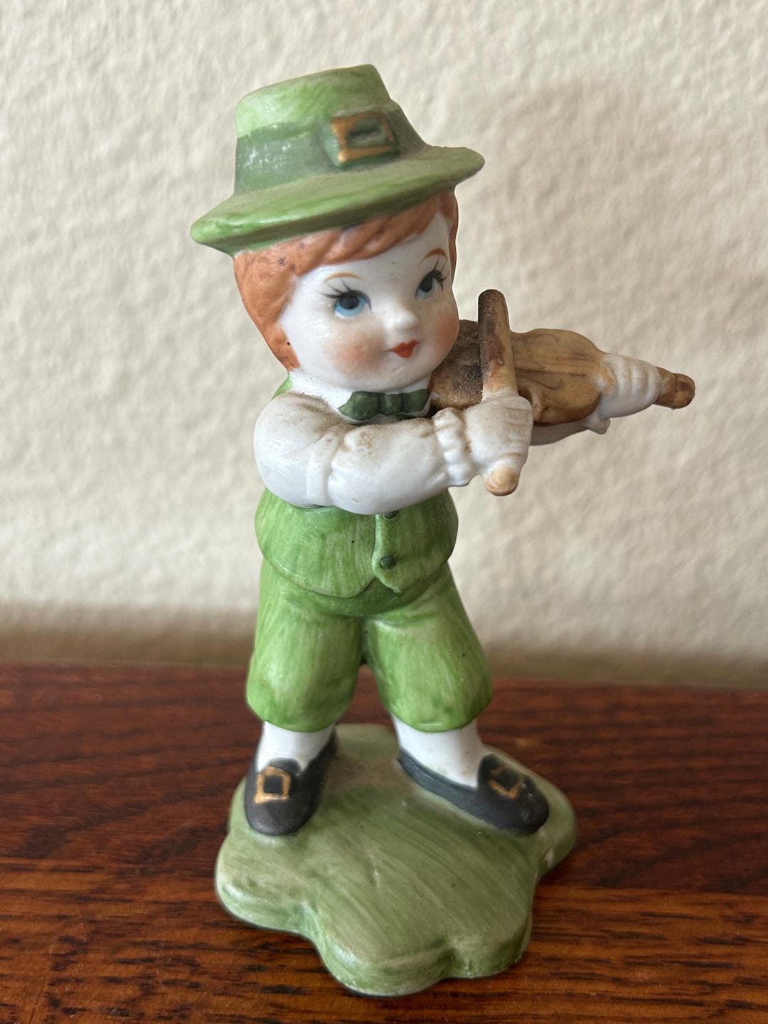 Vintage Irish / St. Patricks Day Boy Fiddler Figurine - Etsy