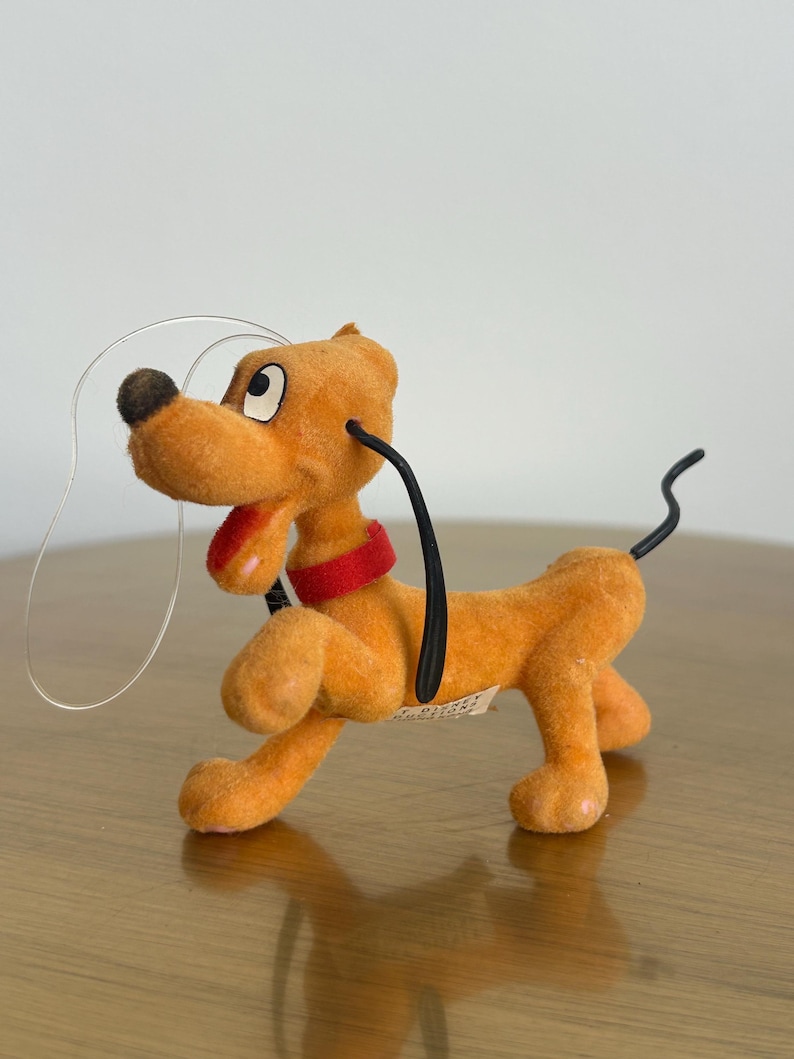 Vintage Disney Pluto Christmas Ornament Flocked Felt Dog | 1970s Walt ...