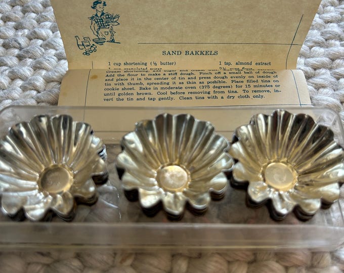15 Vintage Swedish Mini Tartlet Shells, Sandbakkel, Fluted Tartlet ...