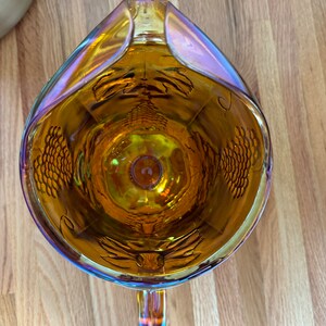 Vintage Carnival Glass Pitcher - Etsy