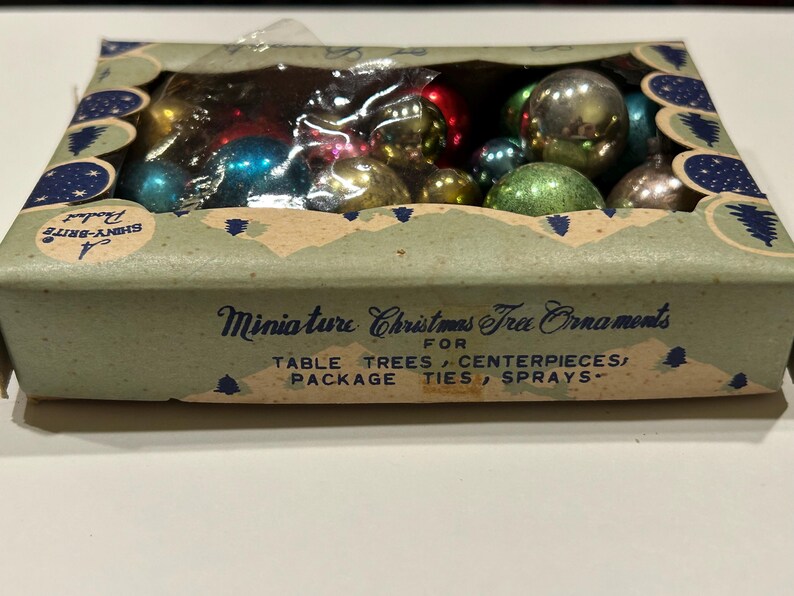 Vintage MINI Shiny Bright Ornaments - Etsy