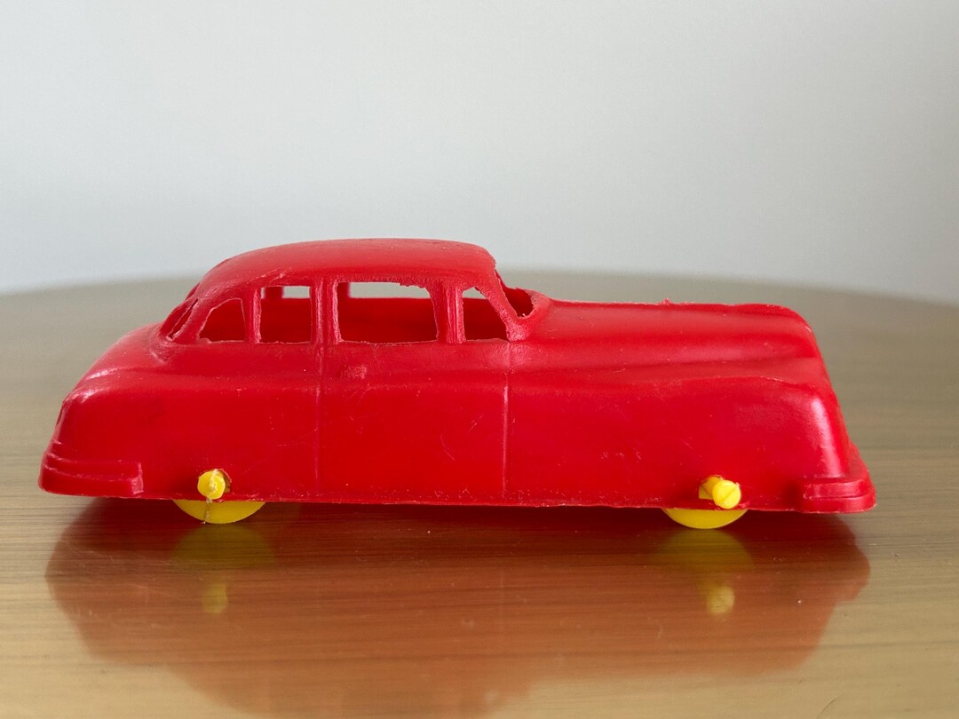 Vintage Plastic Toy Car by Payton Prod. Inc. | 1950s-60s Red & Yellow ...