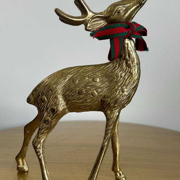 Brass Reindeer - Etsy