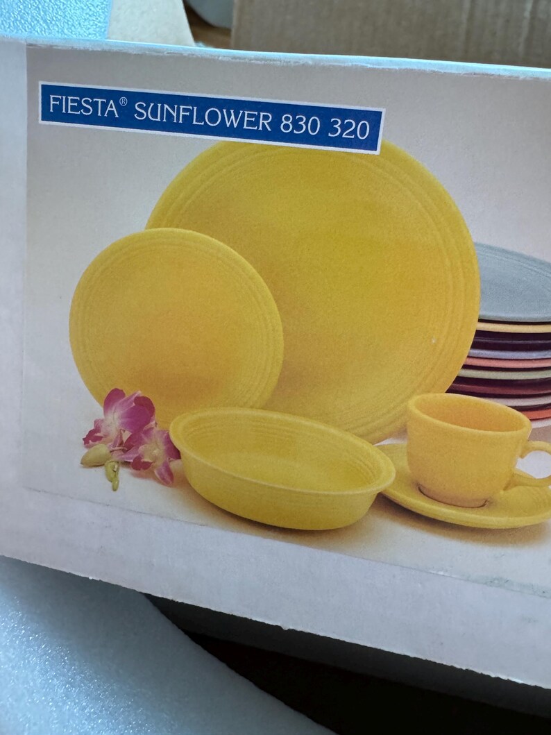 Sunflower Fiesta / Fiestaware 5 Piece Place Setting - Etsy