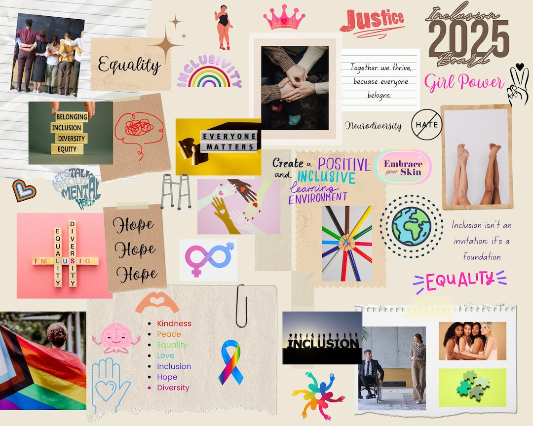 Inclusion Vision Board, Neurodiversity, Autism Awareness, Equality ...