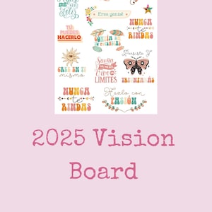 Latina Vision Board 2025: Spanish Affirmations, Photo Collage (digital ...
