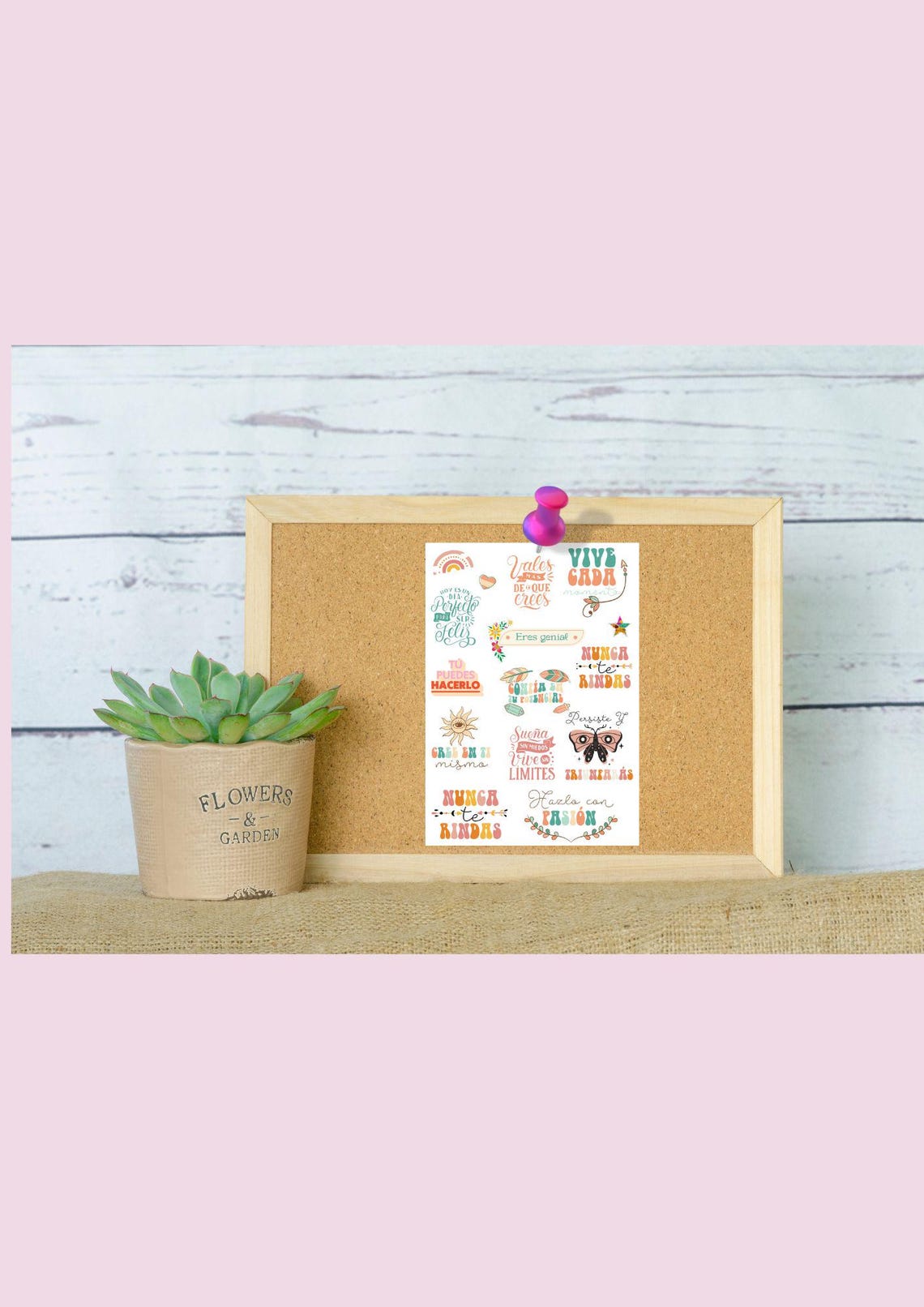 Latina Digital Vision Board 2025 Printable, Vision Board Photo Collage ...