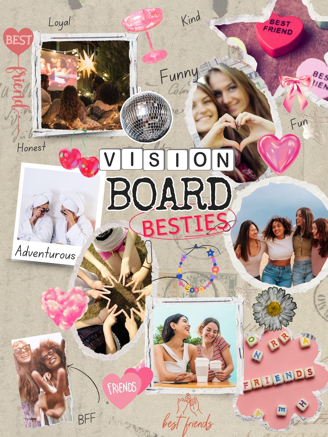 Bestie Vision Board: Friendship Manifestation (digital Download) - Etsy