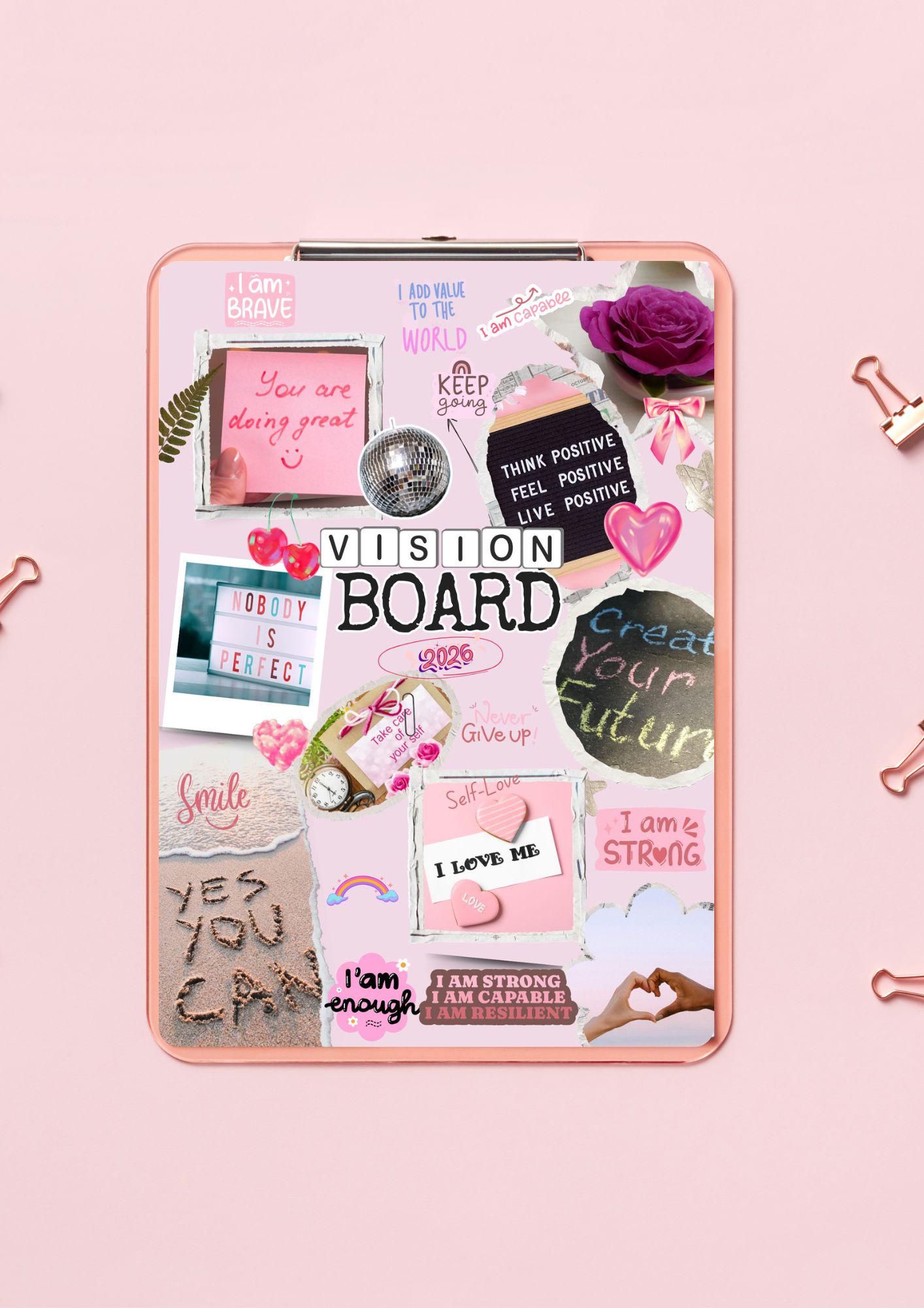 Teen Girl Vision Board: Positive Affirmations, Inspiration, 2026 Mood ...