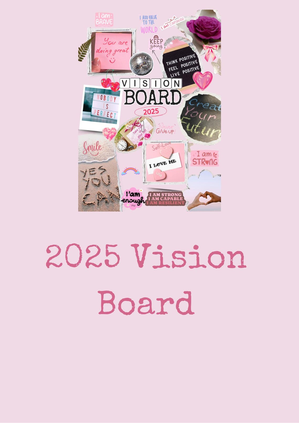 Teen Girl Vision Board: Positive Affirmations, Inspiration - Etsy
