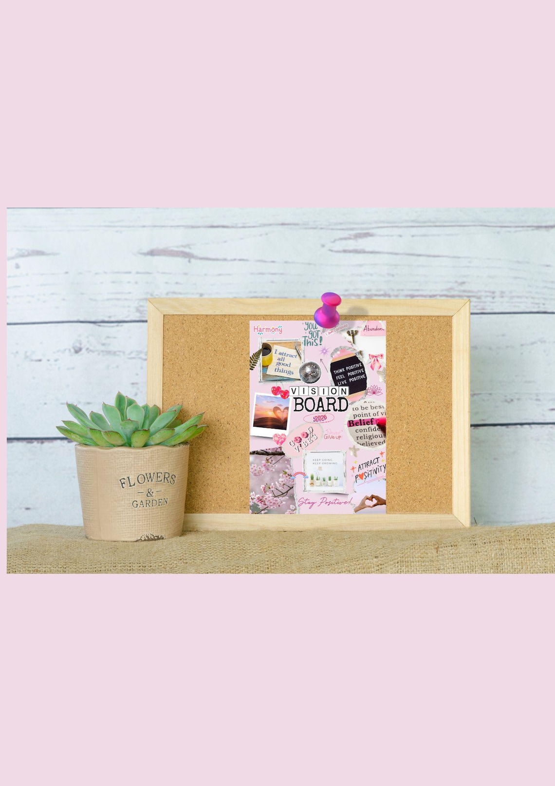 Positivity Vision Board 2026, Abundance, Quotes and Positive Words ...