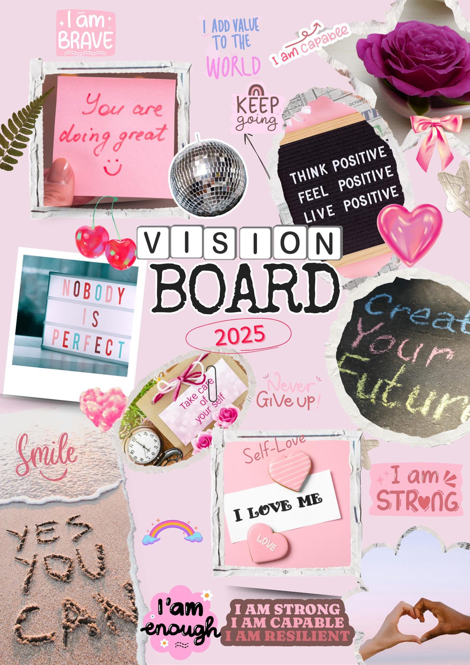 Kids Vision Board, Teenager Vision, Mood Board, Affirmations Vision ...
