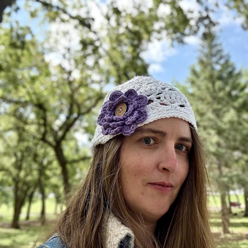 Vintage Lilac Beanie Hat - Etsy
