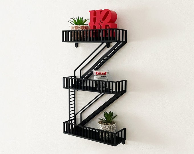 New York Fire Escape Style Decorative Shelving - 3D Printed - Etsy