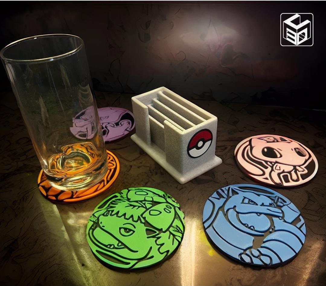 Pokémon Gen 1 Coaster Set - Etsy