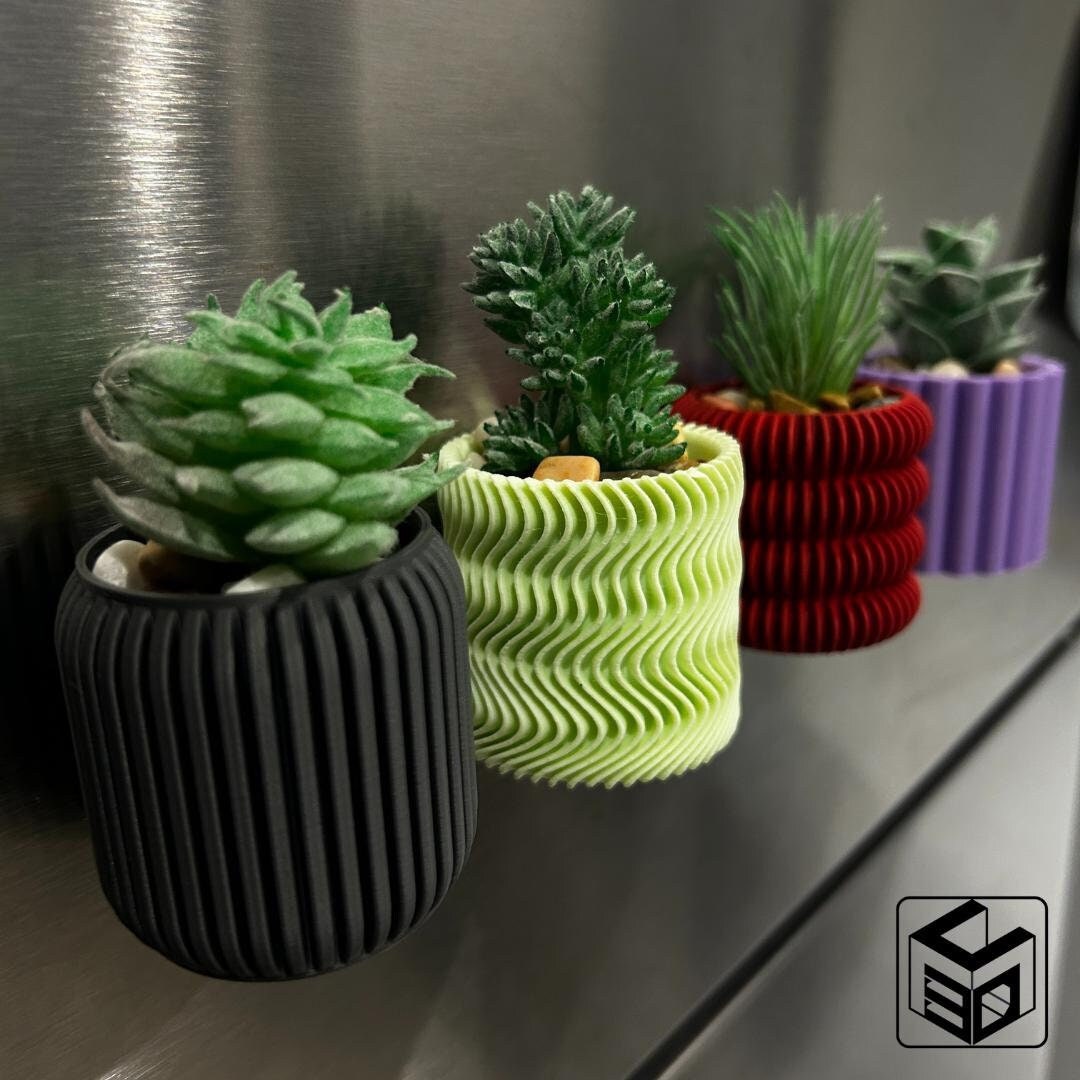 Magnetic 3D Printed Succulent Mini Planters - Etsy