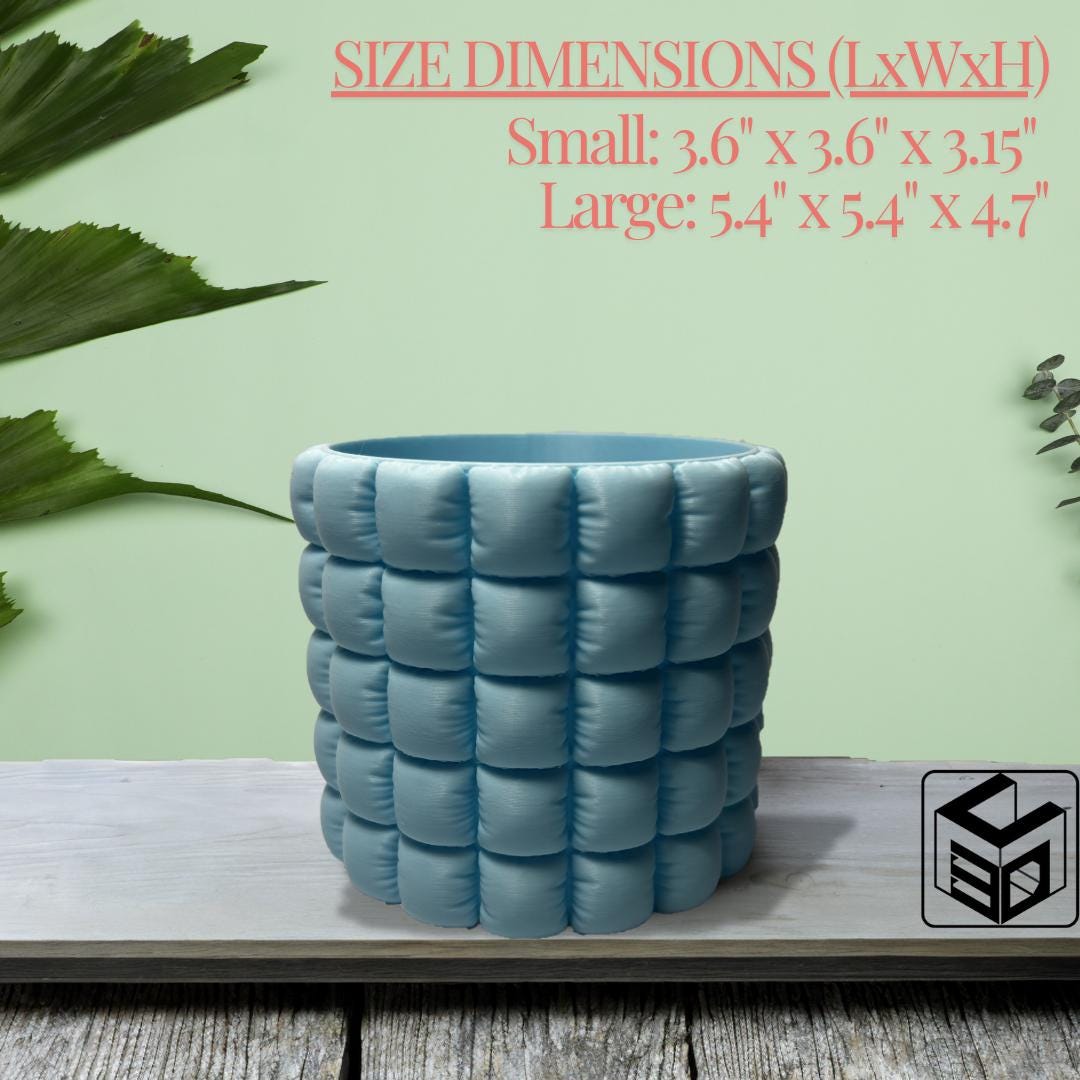 Fluffy 3D Printed Planter Pots - Etsy