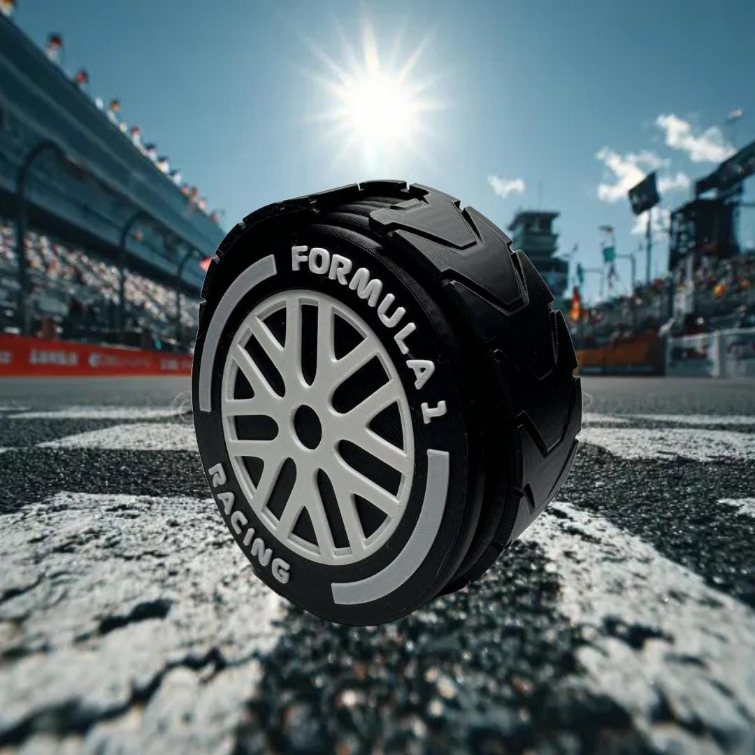 Formula One Inspired Wheel Coasters – F1 Inspired Tire Drink Coaster ...