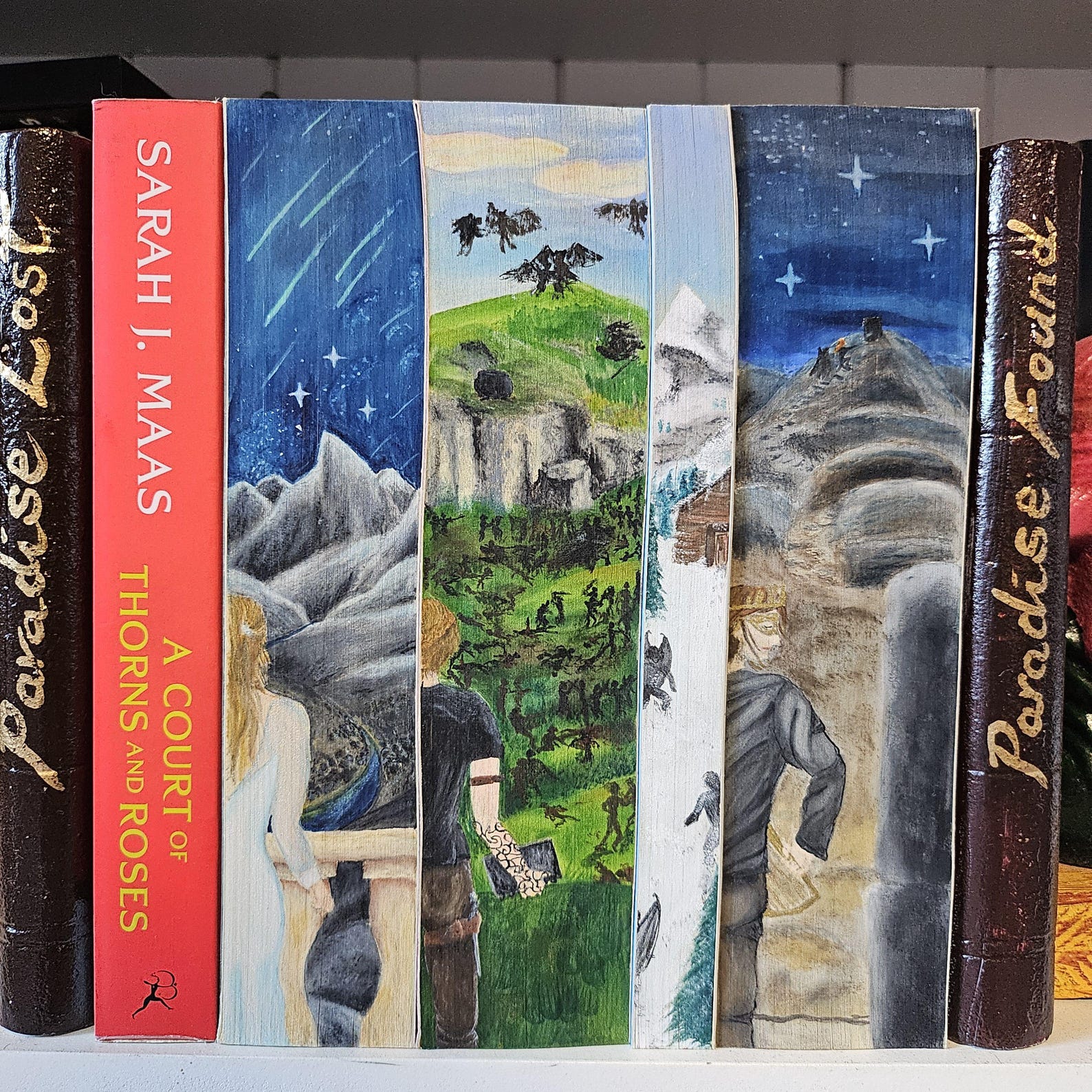 Custom Hand Painted Fore Edge Book Series A Court of Thorns and Roses ...