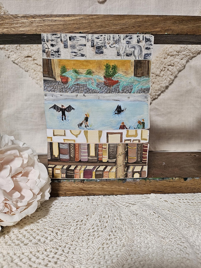 Custom Hand Painted Fore Edge Book Series A Court of Thorns and Roses ...