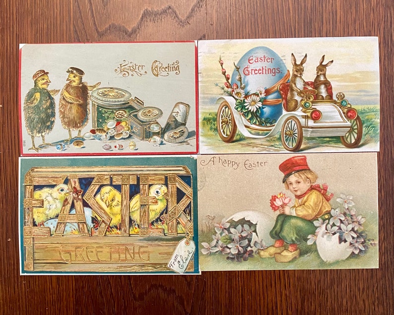 20 1890 1920 Easter Postcard Reproductions for Scrapbooking, Junk ...